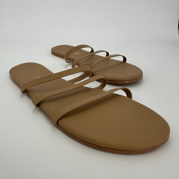TKEES | Shoes | Tkees Womens Emma Leather 3strap Slide Sandals In ...